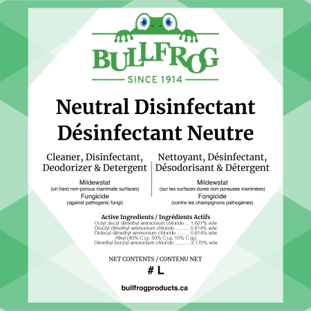 BullFrog Product Neutral Disinfectant